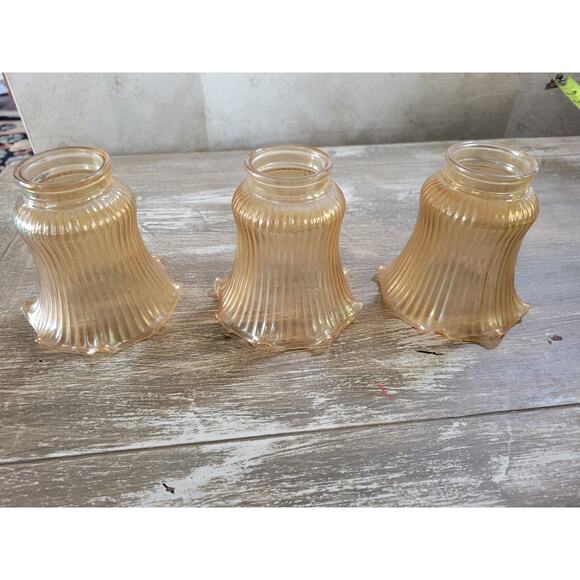 imperial | Dining | 3 Vintage Imperial Marigold Thin Rib Carnival Glass ...